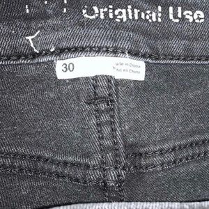 Original Use | Jeans | Skinny Stacked Destressed Dark Grey Pants | Poshmark